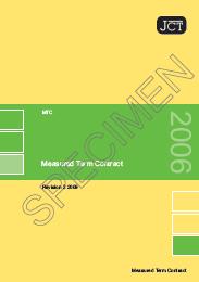 JCT measured term contract. Revision 2 2009 - The Construction ...
