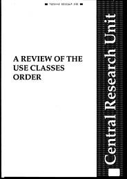 Review of the use classes order - The Construction Information Service