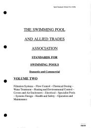 Standards for swimming pools. Domestic and commercial. Volume 2 ...