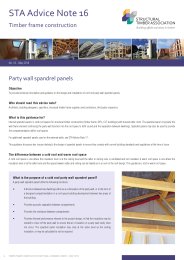 Timber frame construction. Party wall spandrel panels - The ...