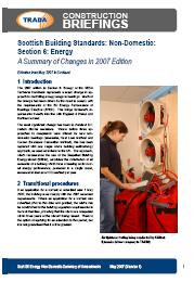 Scottish building standards: non-domestic: section 6: energy. A summary ...