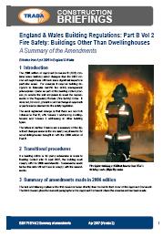 England and Wales Building Regulations: part B vol 2 Fire safety ...