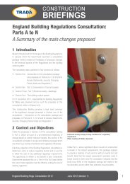 England Building Regulations consultation: Parts A-N: A summary of the ...