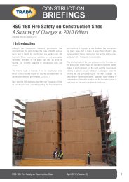 HSG 168 Fire safety on construction sites: a summary of changes in 2010 ...
