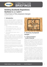 Building (Scotland) regulations: Sections 0, 2, 3 and 4: A summary of ...