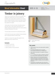 Timber in joinery - The Construction Information Service