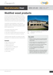 Modified wood products - The Construction Information Service