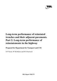 Long term performance of reinstated trenches and their adjacent ...