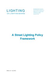 Street lighting policy framework - The Construction Information Service