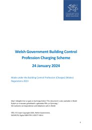 Welsh Government building control profession charging scheme - The ...