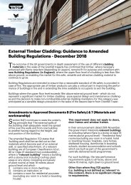 External timber cladding - guidance to amended Building Regulations ...